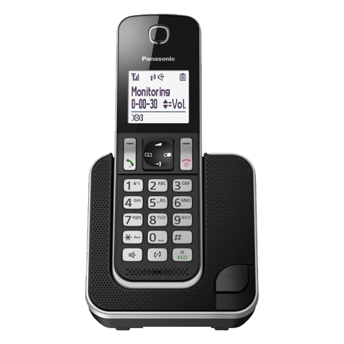 PANASONIC DECT KX-TGD310FXB Bežični telefon, Crna