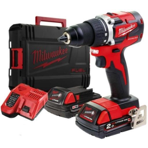 Milwaukee M18CBLDD-202C Akumulatorska bušilica 18V 2Ah, 4933464317