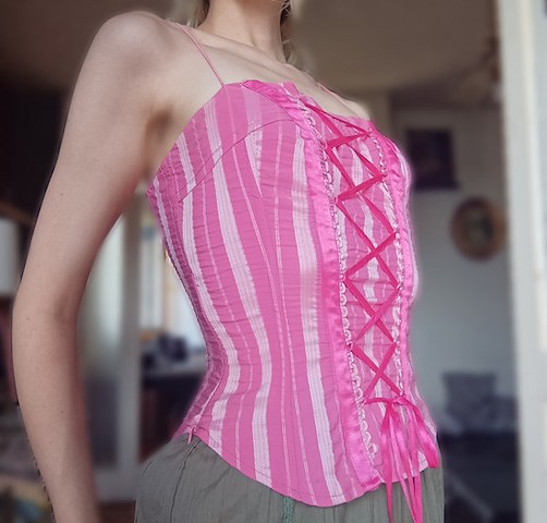 Pink korset top