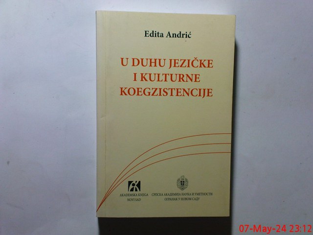 EDITA ANDRIC - U DUHU JEZICKE I KULTURNE KOEGZISTENCIJE