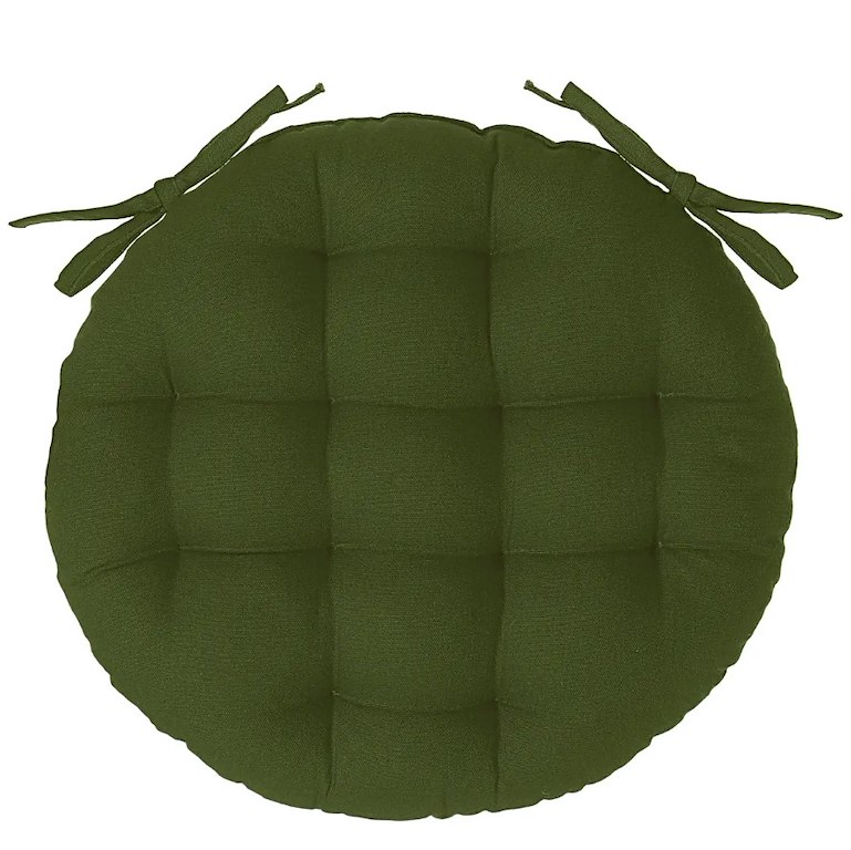 Jastuk za stolicu d. 38 x h. 5 cm pamuk zelena