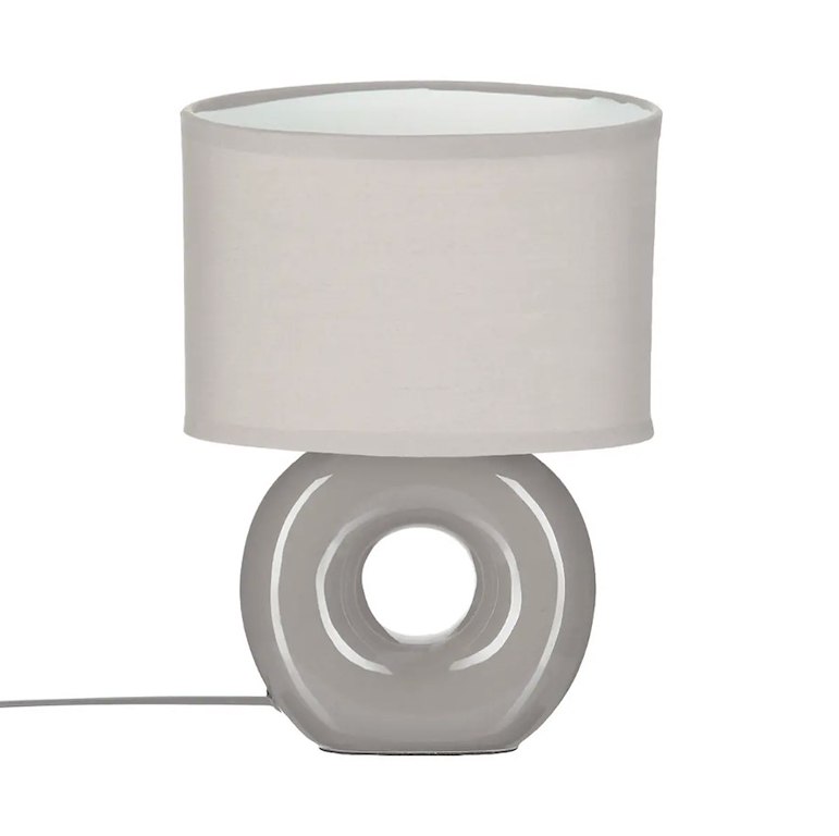 Lampa 18,2×11,8×25 cm pamuk/keramika siva