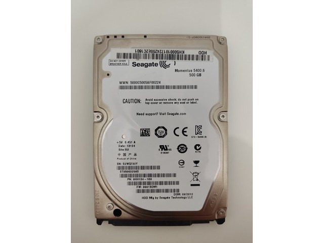 Laptop hard disk HDD 2.5 500GB Seagate