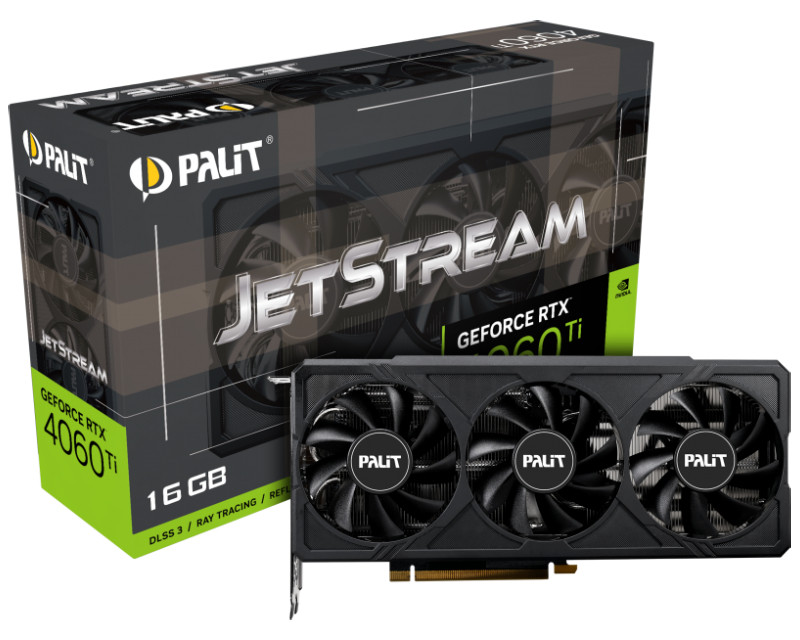 PALIT - RTX4060Ti JetStream 16GB GDDR6 128bit 3-DP HDMI (NE6406T019T1-1061J) grafička karta