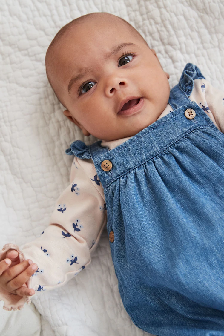 Denim Baby Dungaree and Long Sleeve Bodysuit Set (0mths-2yrs)