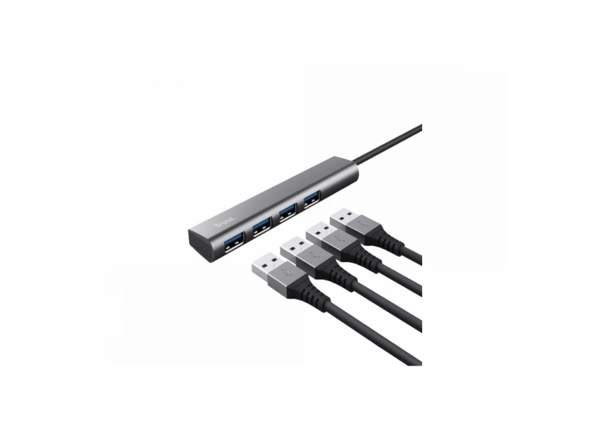 Adapter TRUST HALYX USB HUB-3.2/4xUSB/siva
