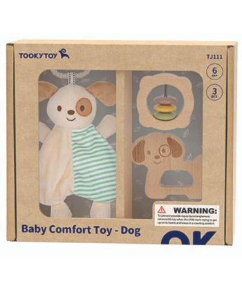 Tooky Toy drvena igračka za bebe set zvečki kuca - A081825