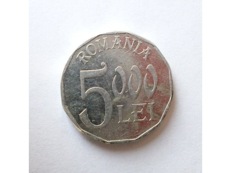 Rumunija 5000 lei 2002