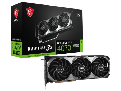 MSI NVIDIA GEFORCE RTX 4070 TI 16GB 256BIT RTX 4070 TI SUPER 16G VENTUS 3X OC GRAFIČKA KARTA