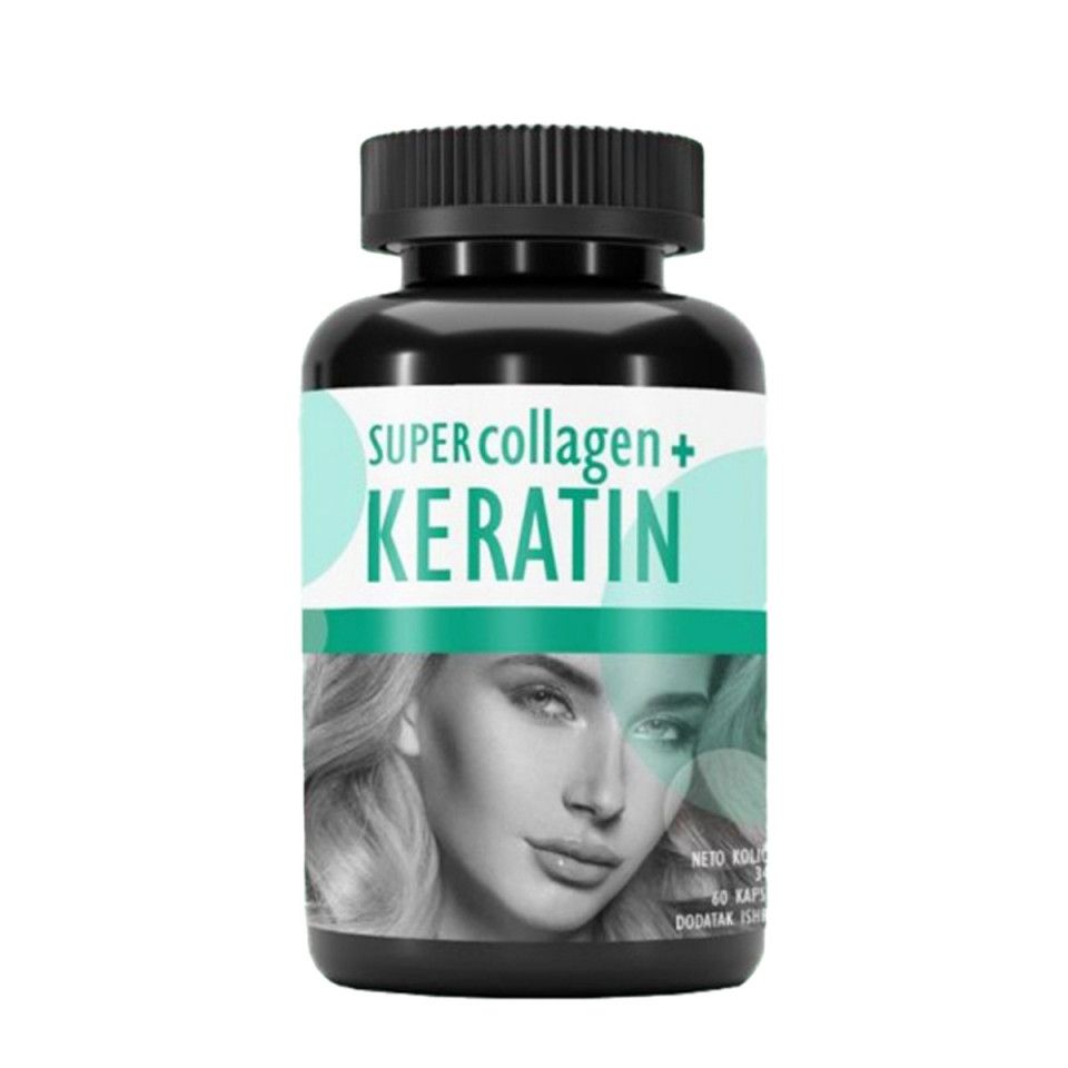 Super Collagen + Keratin, 60 kapsula