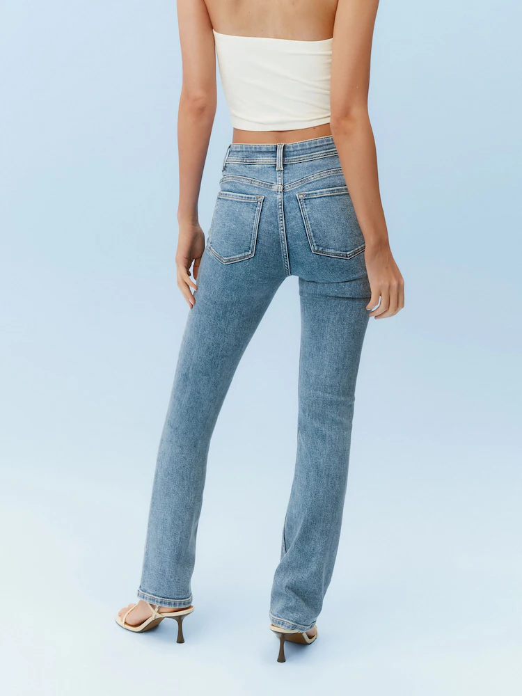 Mid Blue Supersoft Bootcut Jeans