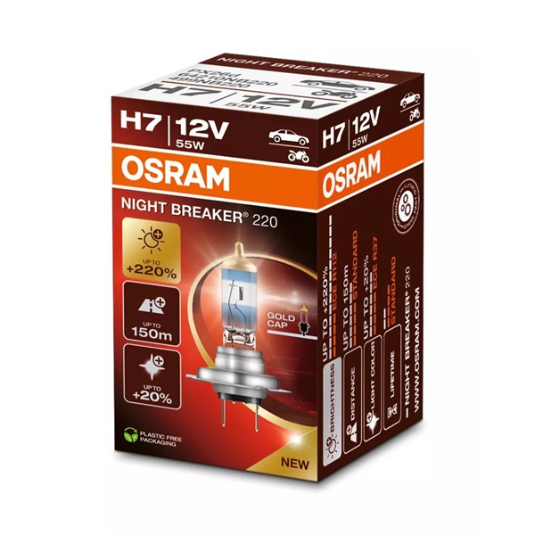 Osram auto sijalica Night Breaker 220 12V H7 55W +220% više svetlosti