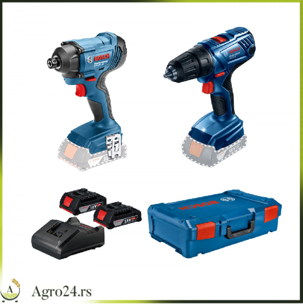 BOSCH®Profesionalni set: GSR 180-LI + GDR 18V-160 + 2 x 2,0 Ah akumulatora u kutiji L-Case