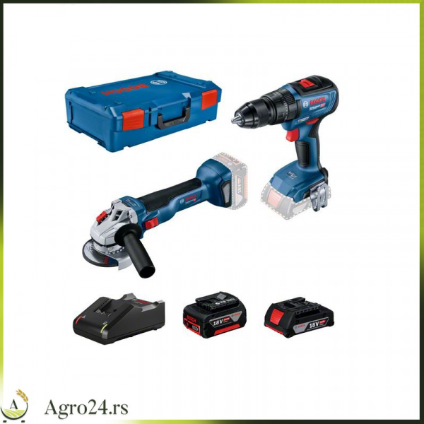 BOSCH®Profesionalni set: GSB 180-LI + GWS 180-LI + 1 x GBA 18V 2.0Ah + 1 x GBA 18V 4.0Ah u XL-BOXX