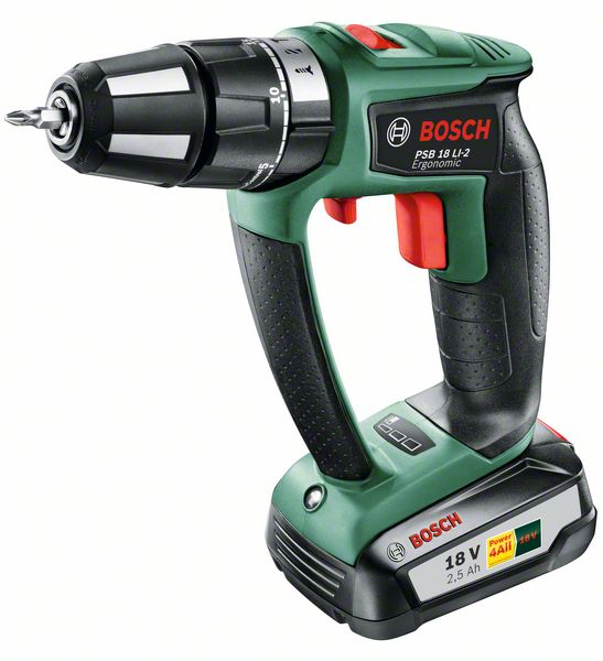 BOSCH®Aku.Vibr.buš-odvrtač PSB18LI-2 Ergonomic