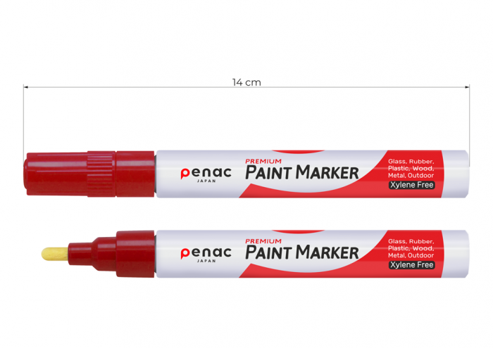 MARKER PENAC PAINT CRVENI METAL OTO140-RD 1/12