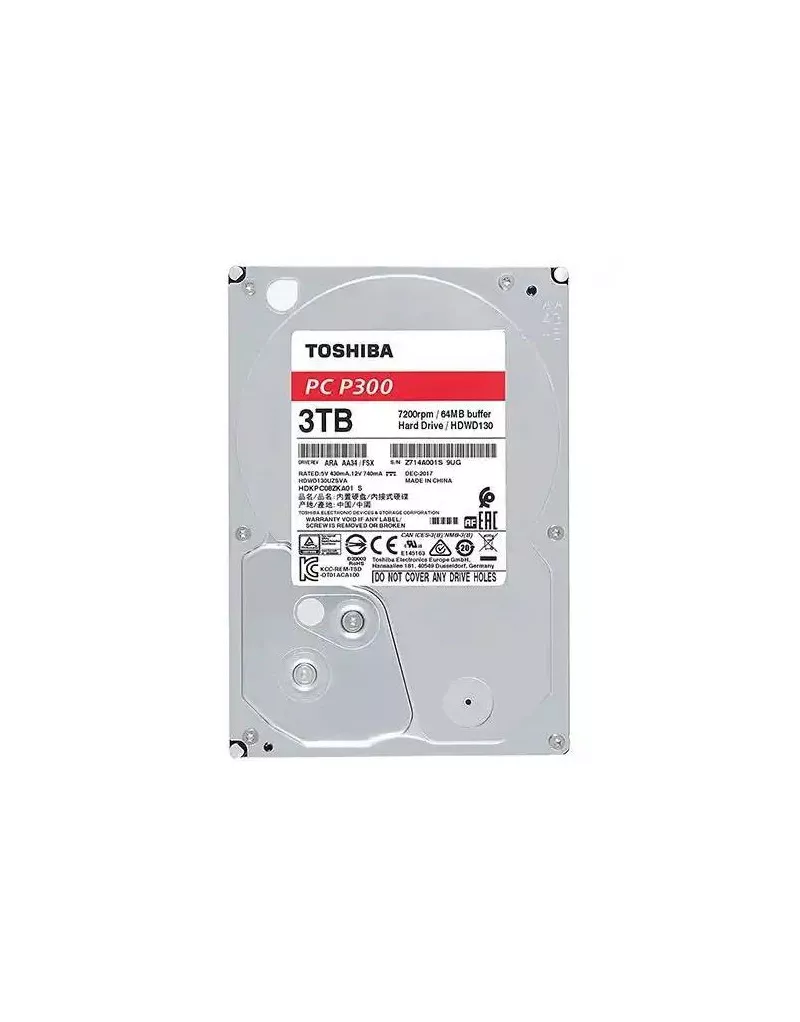 Hard disk 3TB SATA3 Toshiba 128MB HDWD130UZSVA P300