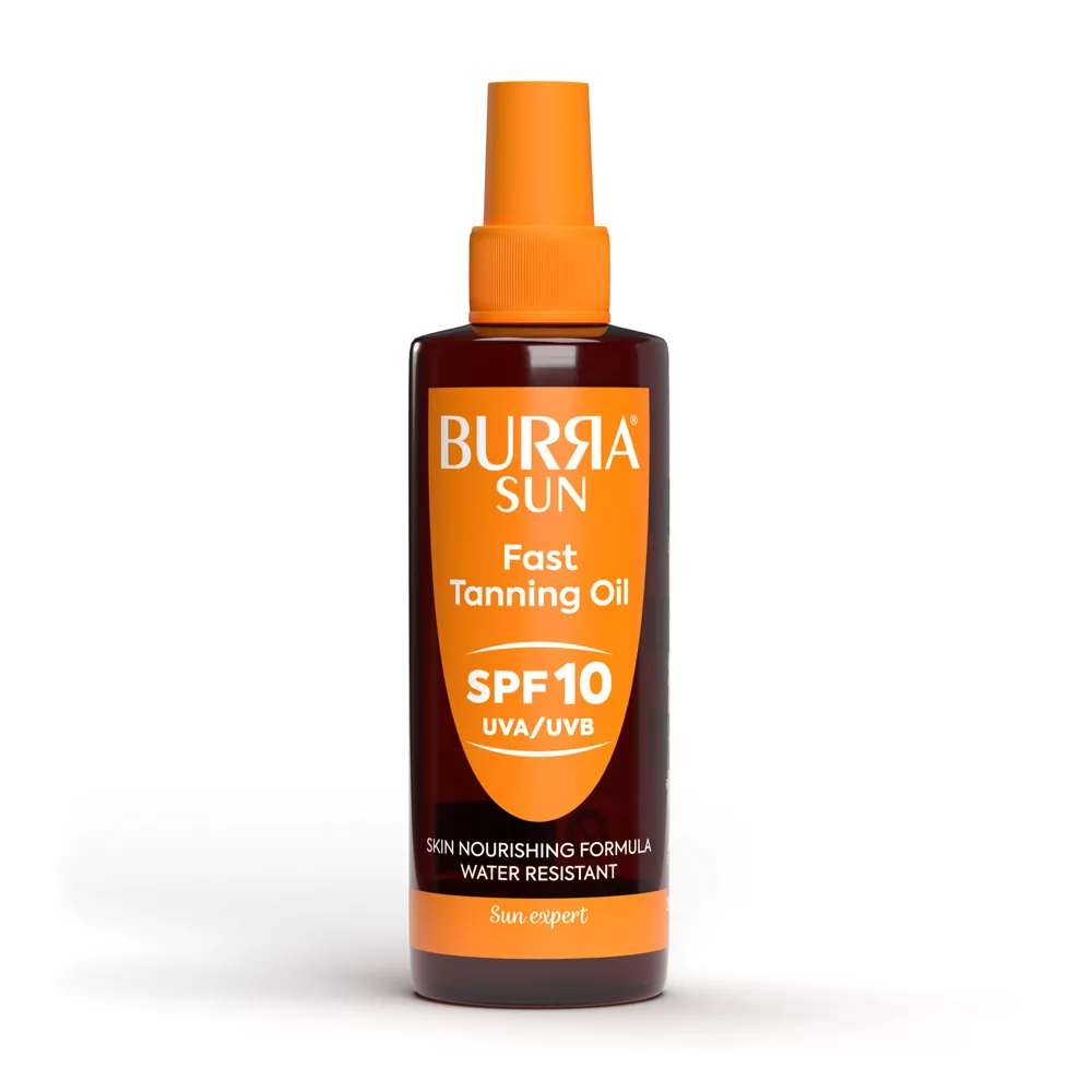 Burra Sun fast tanning oil sprej SPF 10