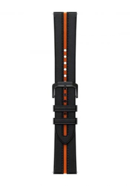 Xiaomi Mi Watch Black Orange Leather Strap smartwatch