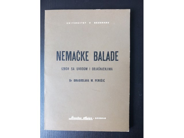 Nemačke balade - Izbor (Dr Dragoslava Perišić)