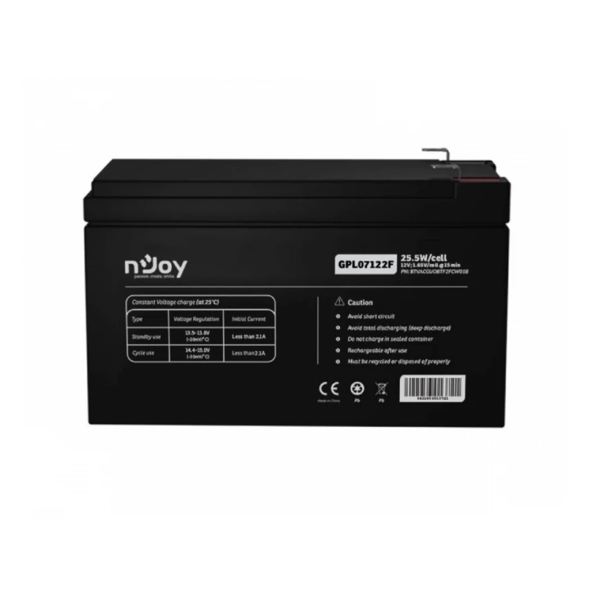 NJOY GPL07122F baterija za UPS 12V 7Ah (BTVACGUOBTF2FCW01B)