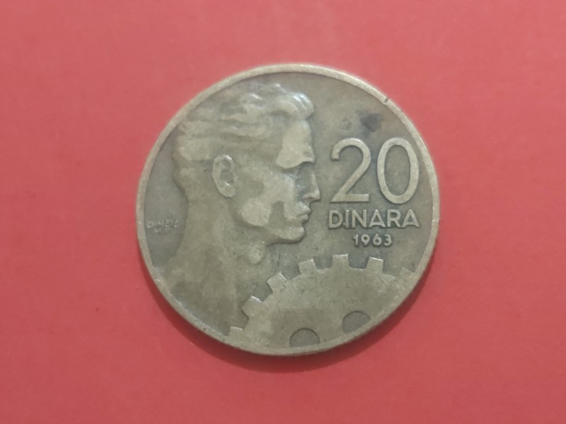 SFRJ - 20 dinara 1963 god - ređe