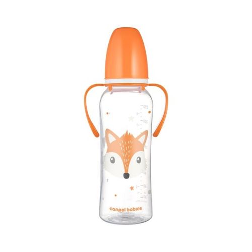 Canpol Babies Flašica Cute Animals Sa Ručkama 250Ml (11/845) - Orange