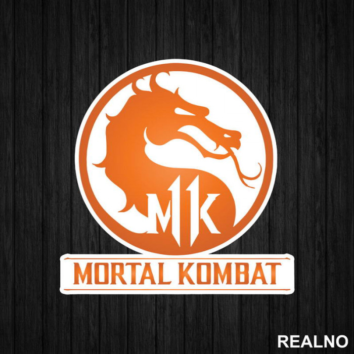 Orange Logo - Mortal Kombat - Nalepnica