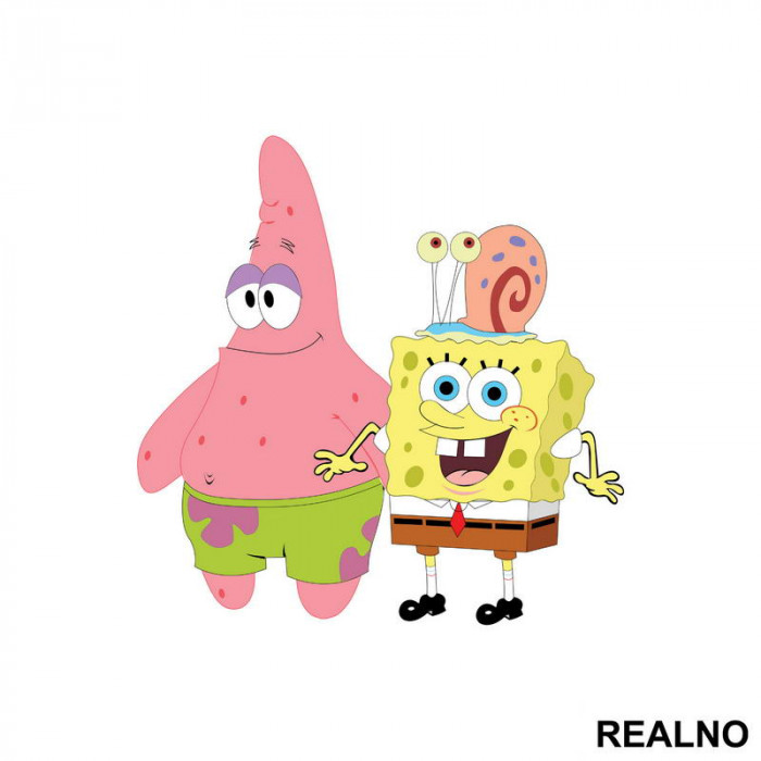 PATRIK, GARI - SUNDJER BOB - SPONGE BOB - CRTANI FILMOVI - NALEPNICA