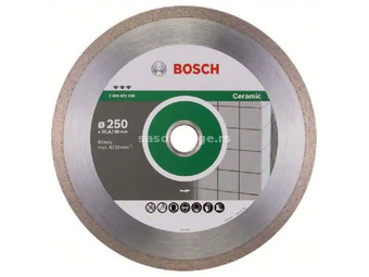 Bosch dijamantska rezna ploča Best for Ceramic 250 x 30/25,40 x 2,4 x 10 mm