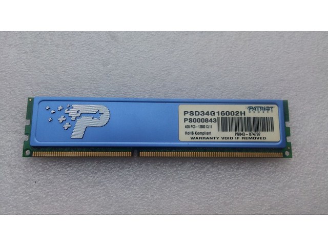 4Gb DDR3 1600MHz Patriot Gejmer