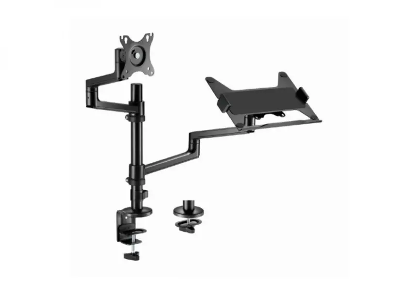 MA-DA-04 Gembird Podesivi stoni drzac za monitor tilt, 17-32 max.8kg + nosac za laptop