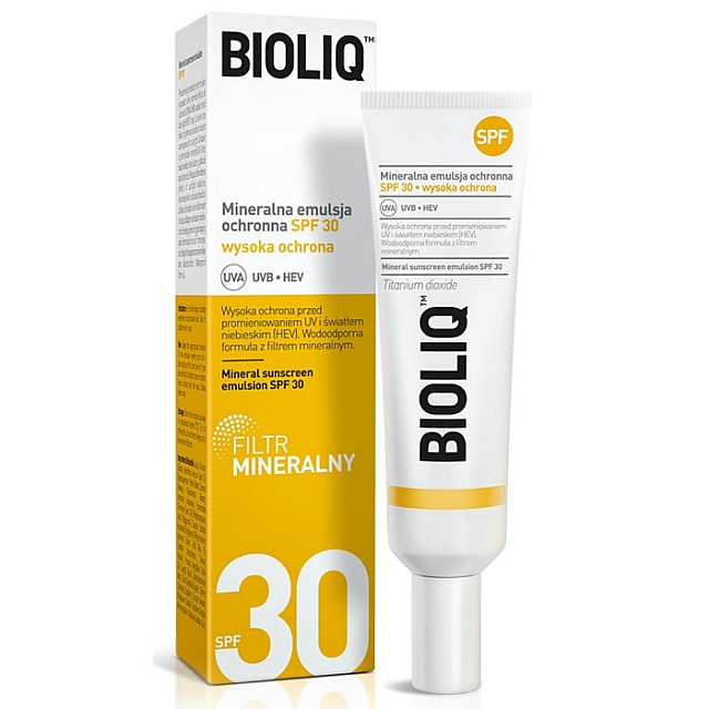 Mineralna UV krema za zaštitu kože od sunca SPF 30 Bioliq 30 ml