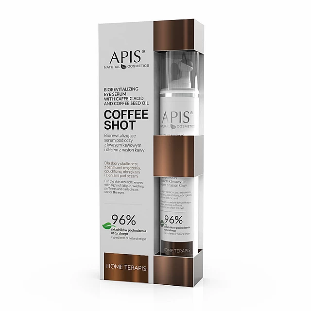 COFFEE SHOT - Biorevitalizujući serum za predeo oko očiju sa kofeinskom kiselinom i uljem semena kafe 10ml