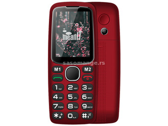 Meanit mobilni telefon, 2.4" ekran, BT, SOS taster, crvena senior 10, Red