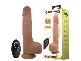 Silikonski vibro dildo sa pomeranjem 23cm Tommy