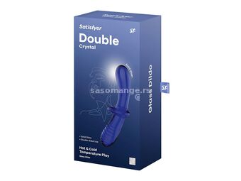 SATISFYER Double Crystal Glass Dildo Blue