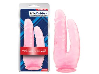 Roze dildo za duplu penetraciju 25cm