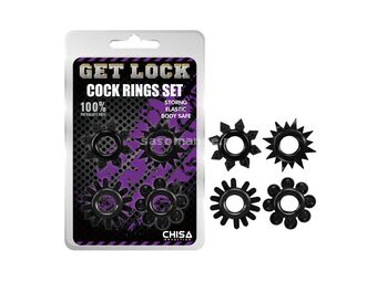 Set od 4 prstena za penis Get Lock