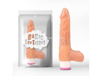 Realisticni vibrator sa testisima Luv Pleaser Flesh