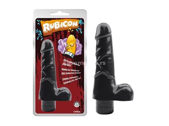 Crni vibrator sa testisima Rubicon Verve