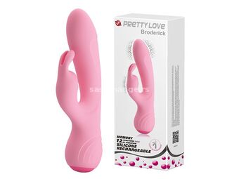 Roze savitljivi multifunkcionalni vibrator