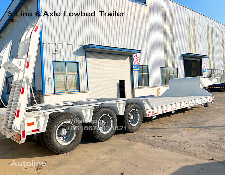 Nova 3 Line 6 Axle Low Low bed Trailer for Sale in Tanzania poluprikolica sa niskom platformom