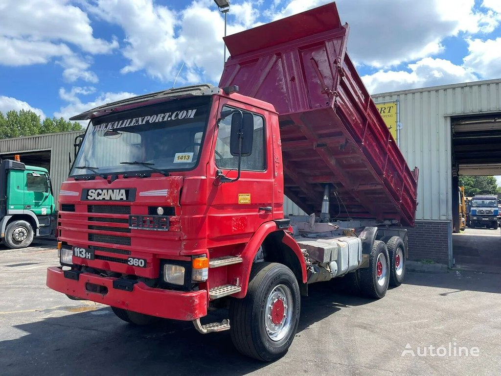 Scania P113-360 Kipper 6x6 Big Axle's Full Steel Suspension Airco Good kiper