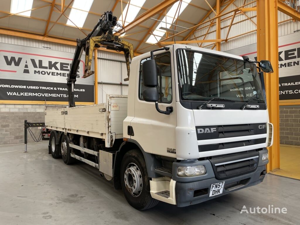 DAF CF75 6X2 26 TONNE DRAWBAR SPEC BRICK/GRAB – 2007 – FN57 DHK kamion s ravnom platformom