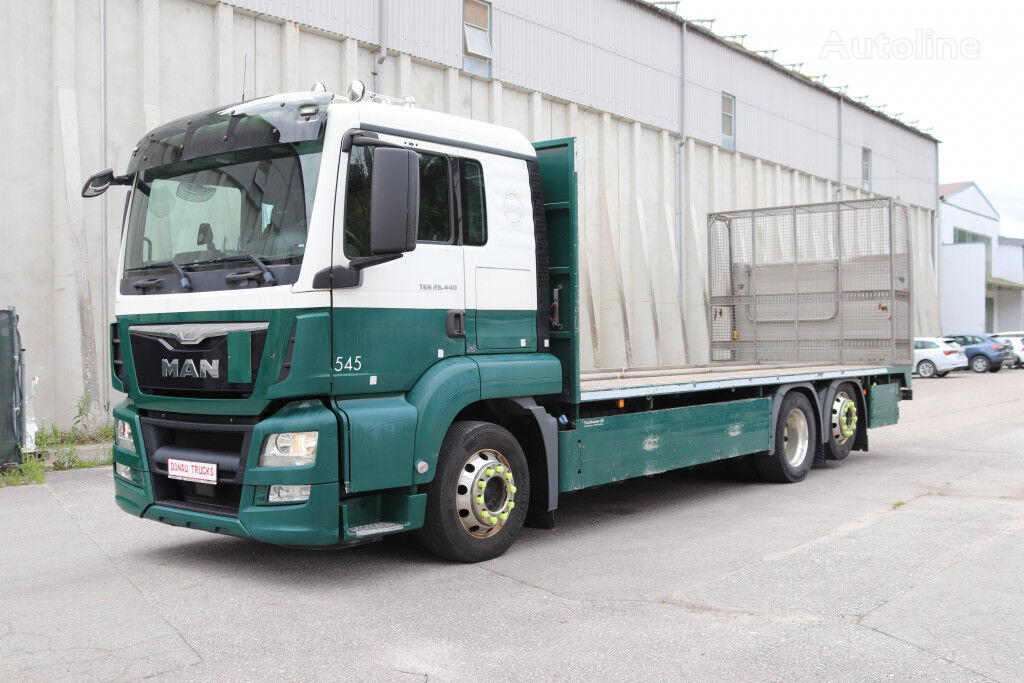 MAN TGS26.440 E6 Retarder ADR Transport Gas Flaschen kamion s ravnom platformom