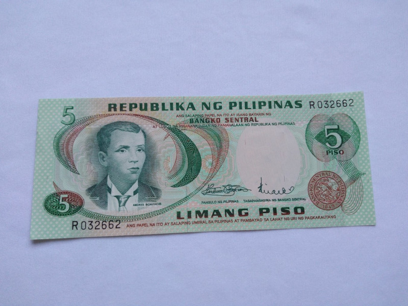 Filipini 5 piso,1969 god.UNC,P-143,retko