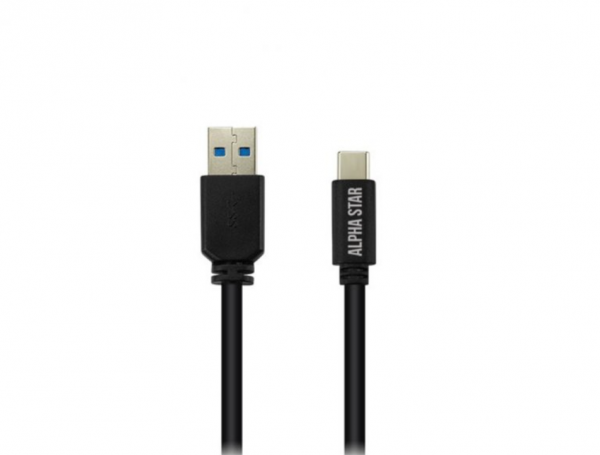 Alpha star USB kabl TIP-C/USB 3.0 (tip A-muški)-USB 3.1 (TIP C-muški)/dužina 1,2m/3A/Aluminium /crveni upleteni ( 111098 )