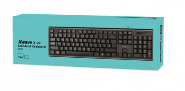 Xwave Tastatura crna USB, USA slova+ cirilicna slova ( 122764 )