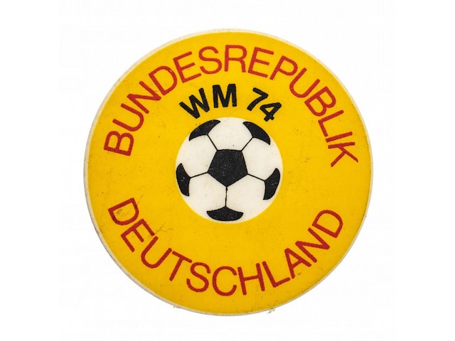 Bedž `WM 74` BUNDESREPUBLIK DEUTSCHLAND